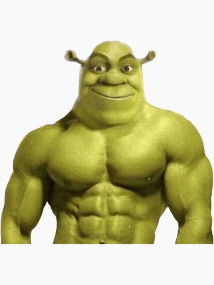 "buff shrek" Sticker for Sale by FunkisDesignes | Redbubble