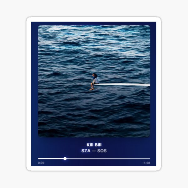 "Kill Bill SZA Apple Music Spotify Playlist Title Stickers" Sticker for ...