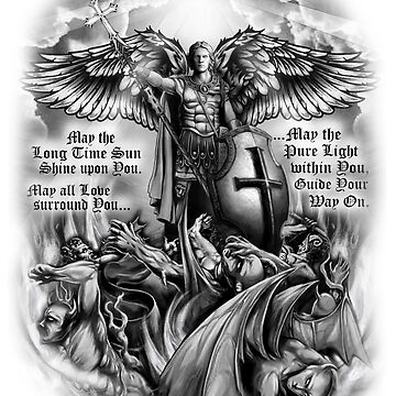 "Saint Michael defeating Satan" Poster for Sale by AquiliFilius | Redbubble