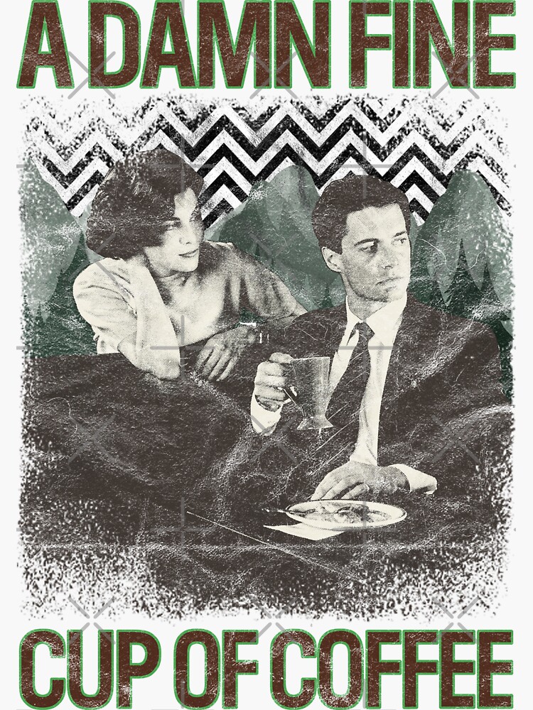 "Damn Fine Cup of Coffee" Sticker for Sale by johnbjwilson | Redbubble