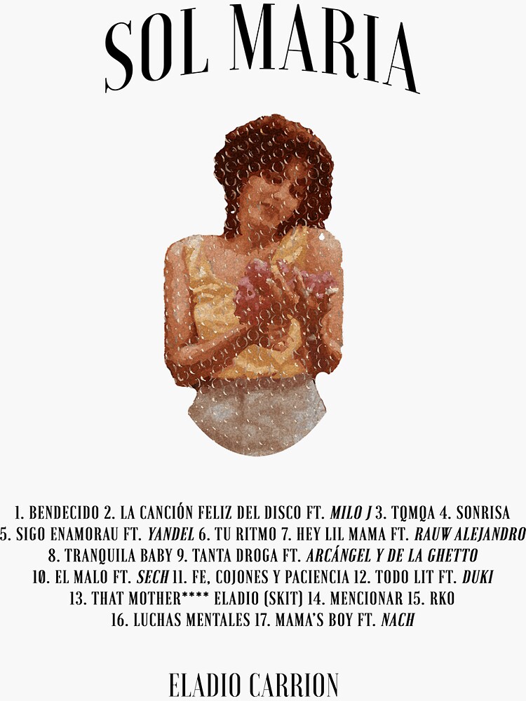 "ELADIO CARRION SOL MARIA" Sticker by Juan Camilo Botina Botina | Redbubble