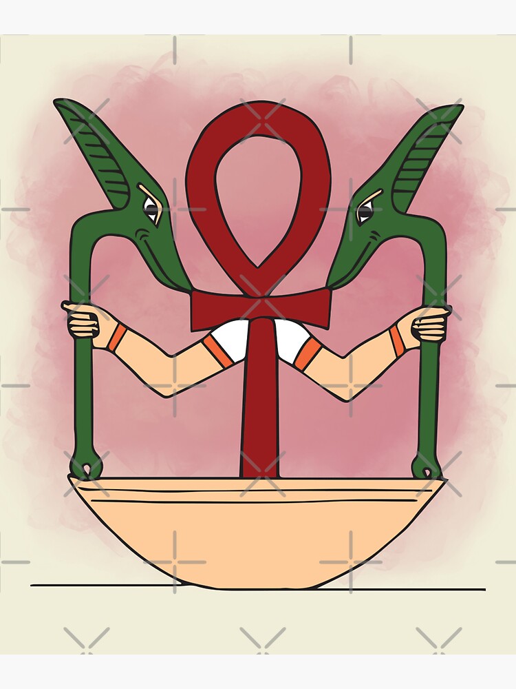 "Ancient Egyptian Ankh Symbol Holding Two Scepters (symbol of Power ...