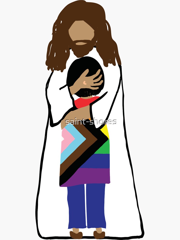 "Jesus loves the LGBTQ community. " Sticker for Sale by saint-shores ...