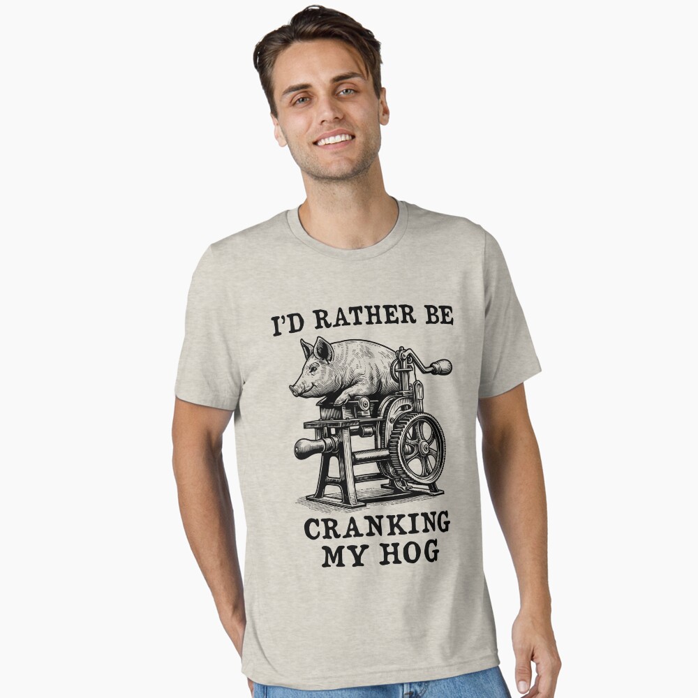 "Rather Be Cranking My Hog - Oddly Specific Meme" Sticker for Sale by ...