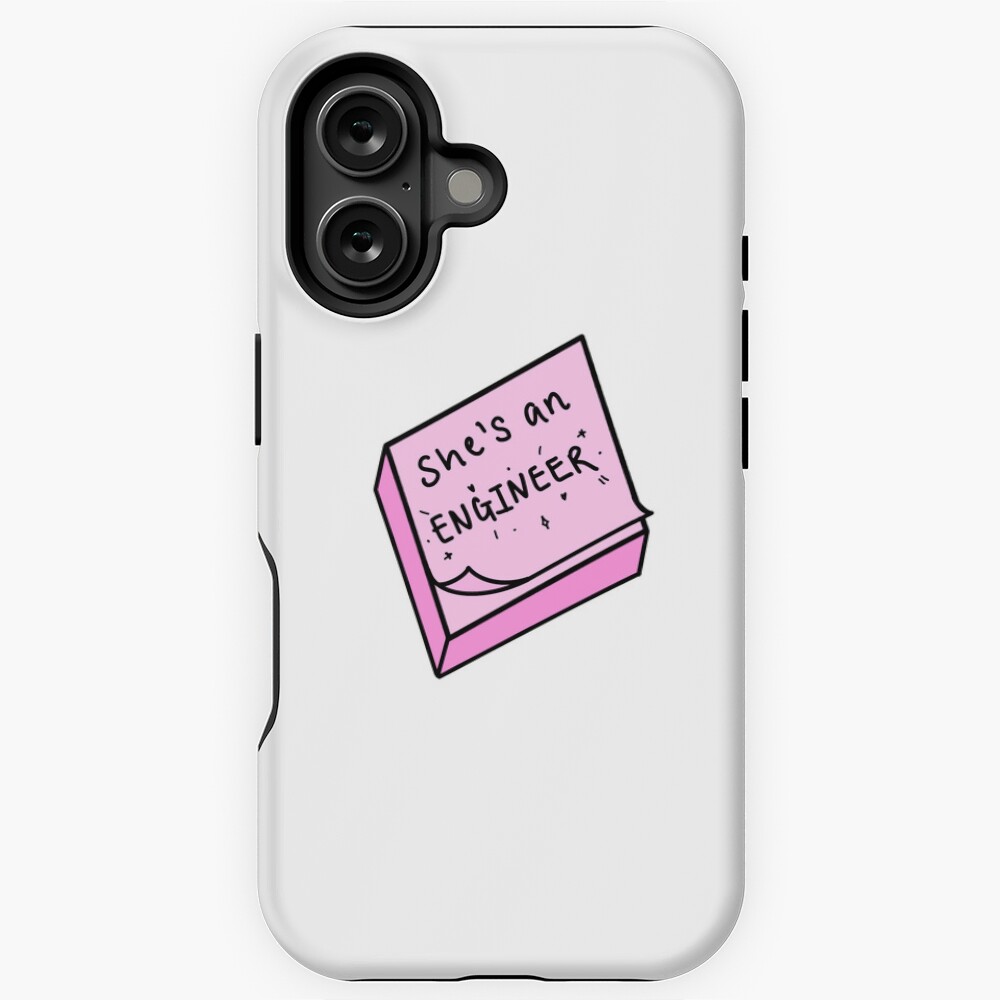 "She’s an engineer pink post-it sticker" Sticker for Sale by harriiiboo ...