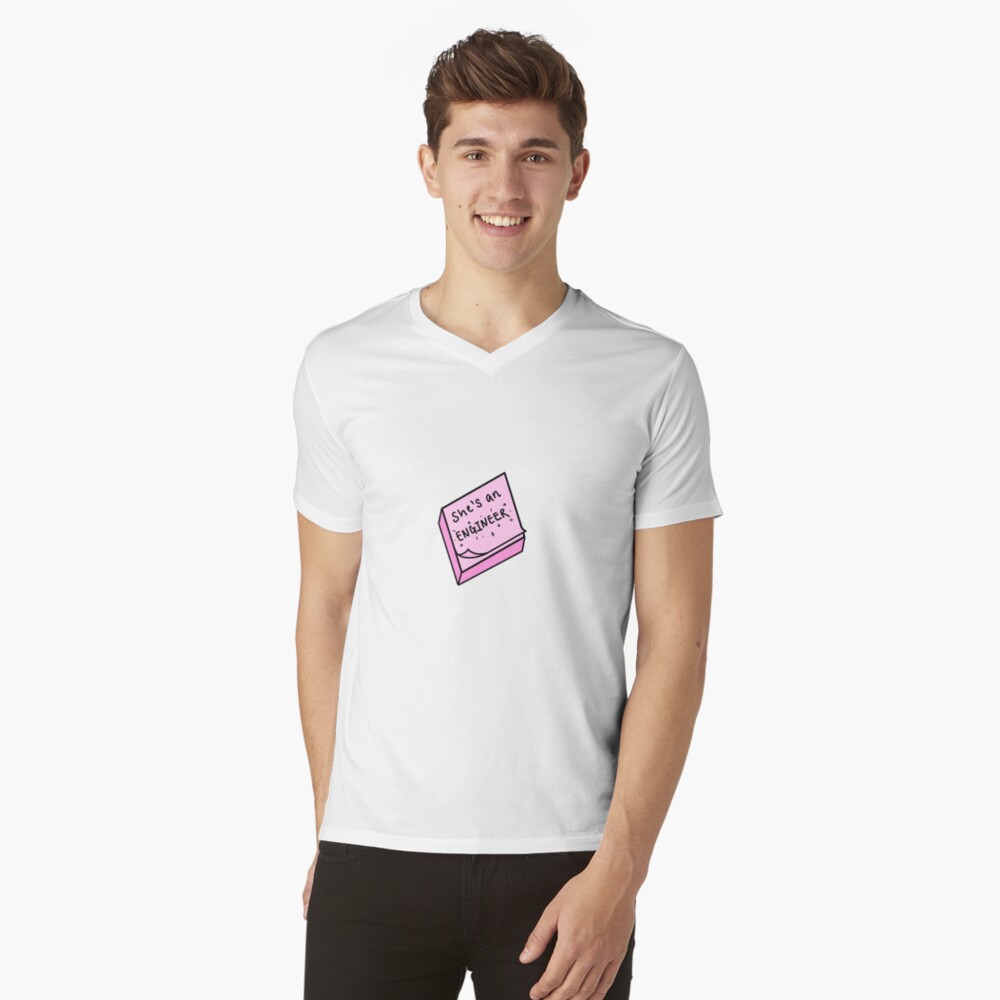 "She’s an engineer pink post-it sticker" Sticker for Sale by harriiiboo ...