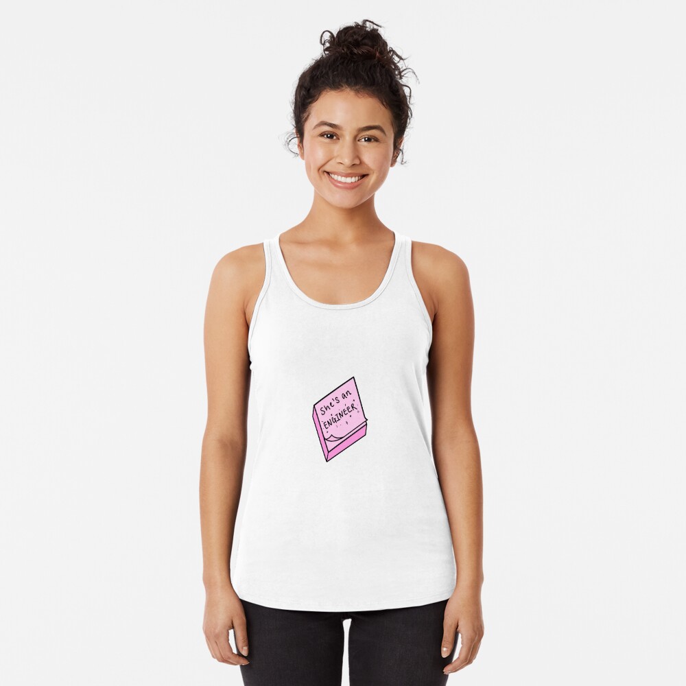 "She’s an engineer pink post-it sticker" Sticker for Sale by harriiiboo ...