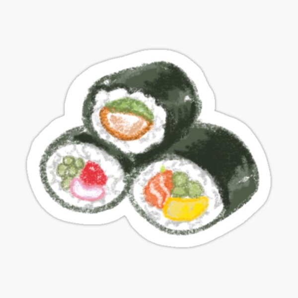 "gimbap sushi" Sticker for Sale by sunnyaesthetic | Redbubble