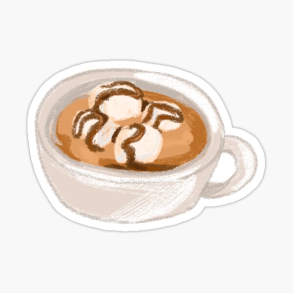 "hot cocoa" Sticker for Sale by sunnyaesthetic | Redbubble