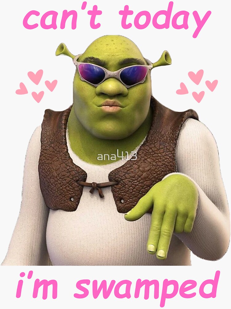 "can't today, i'm swamped" Sticker for Sale by ana413 | Redbubble