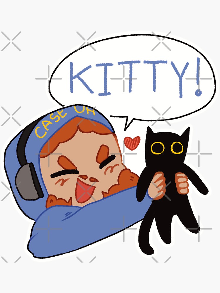 "Caseoh kitty" Sticker for Sale by oddrobynn | Redbubble