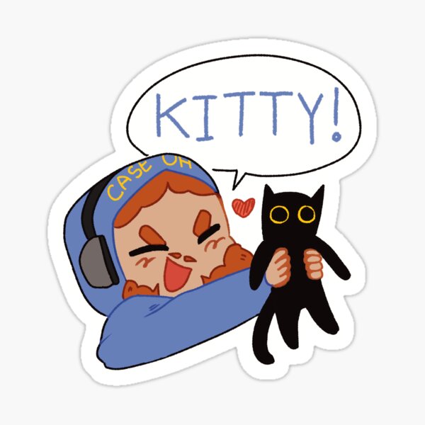 "Caseoh kitty" Sticker for Sale by oddrobynn | Redbubble