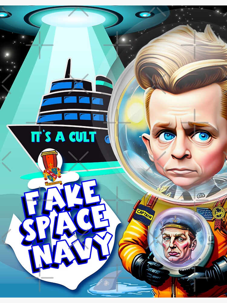 "Scientology - Captain Davey - Fake Space Navy" Sticker for Sale by ...