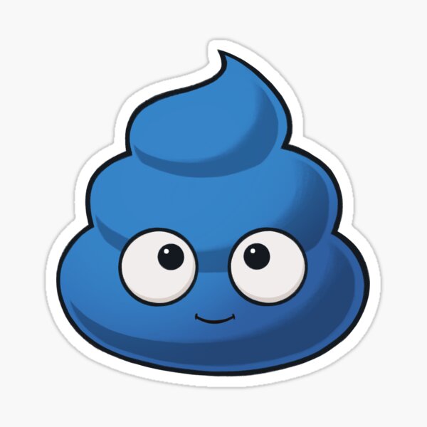 "Denim Blue Poopoo" Sticker for Sale by Poopielandia | Redbubble