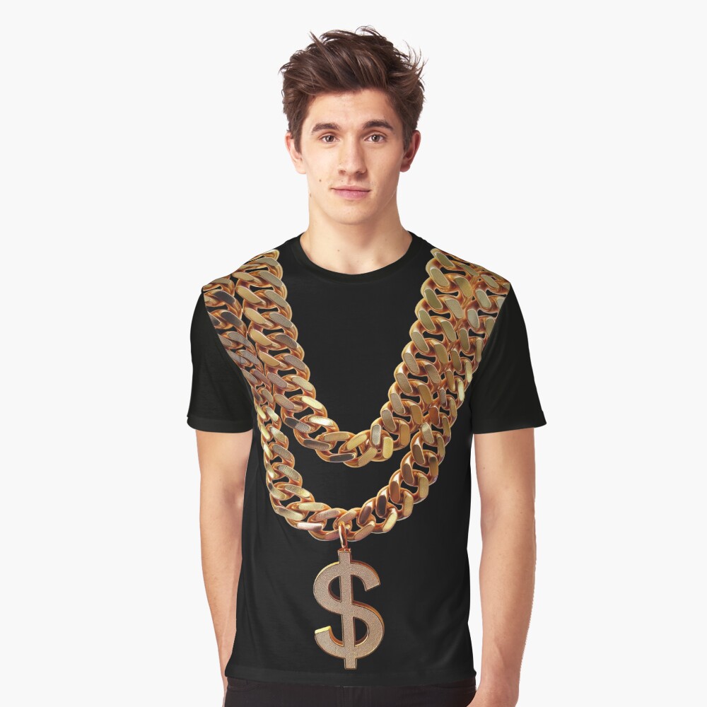 "Huge Gold Chain Bling Swag Dollar Sign Gag Joke Graphic Gift" Sticker ...