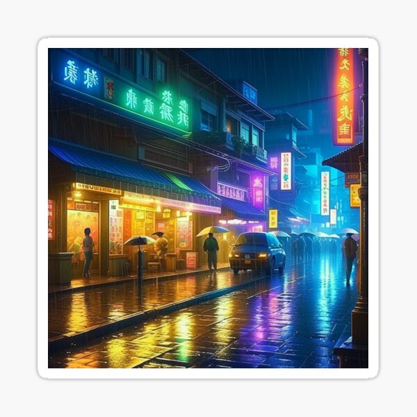 "Night Lights" Sticker for Sale by VisionCrafted | Redbubble