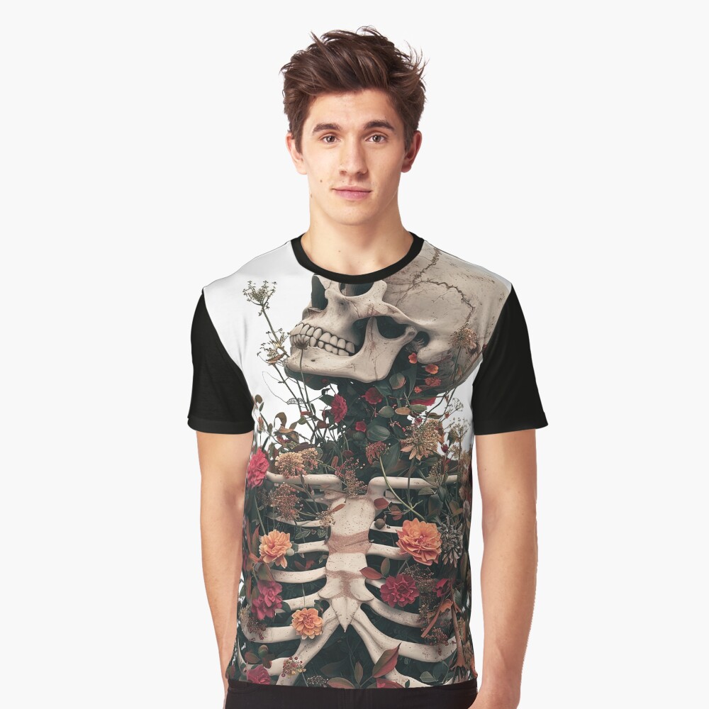 "Bones and Botany - Skeleton and Flowers - Life and Death " Poster for ...