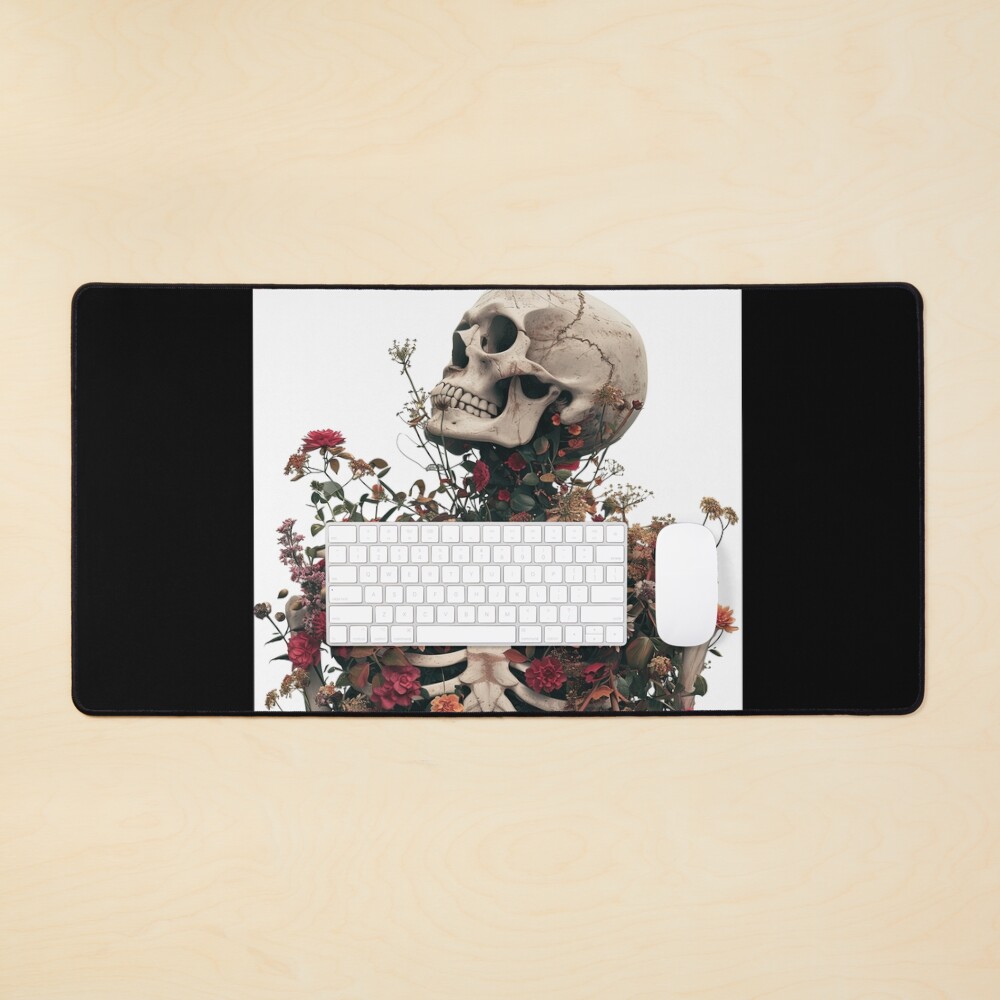 "Bones and Botany - Skeleton and Flowers - Life and Death " Poster for ...