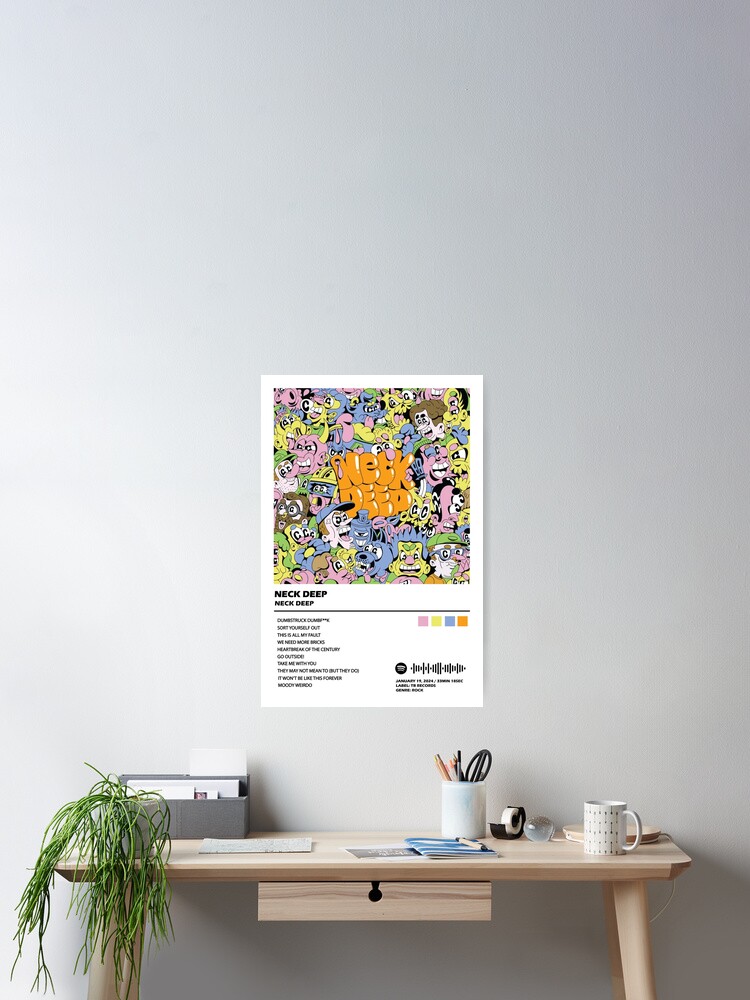 "Neck Deep "Neck Deep" Album Cover Art" Poster for Sale by EPcreates ...