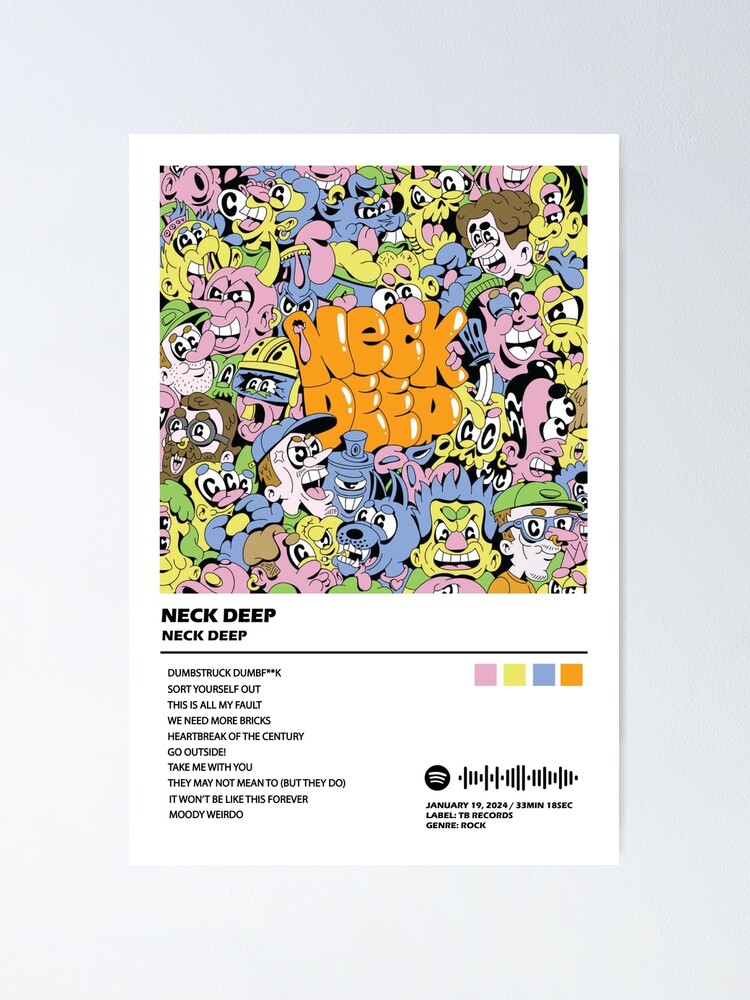 "Neck Deep "Neck Deep" Album Cover Art" Poster for Sale by EPcreates ...