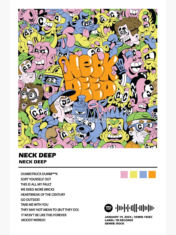 "Neck Deep "Neck Deep" Album Cover Art" Sticker for Sale by EPcreates ...