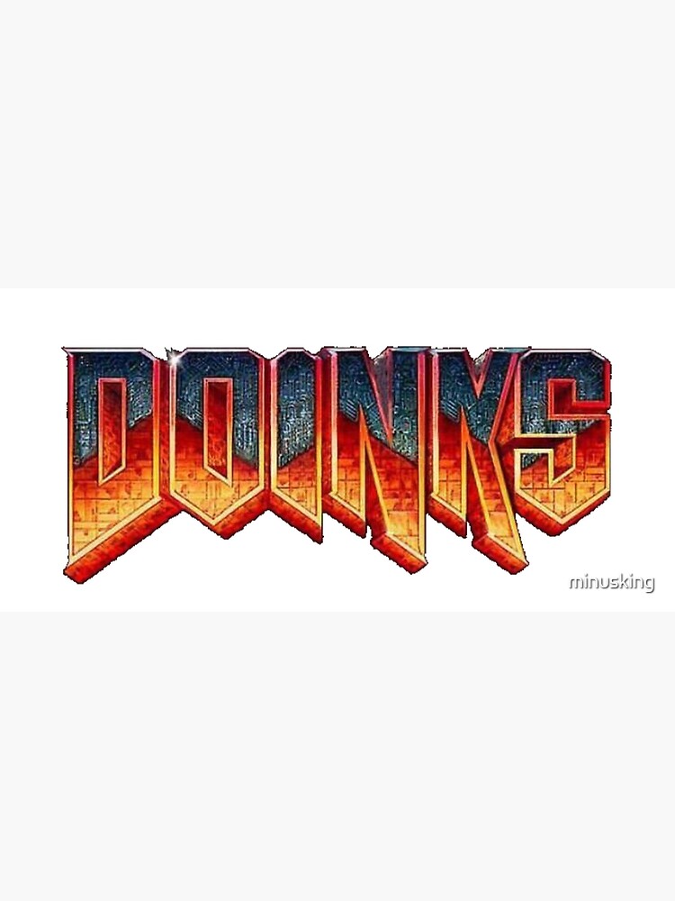 "DOINKS DOOM FONT" Poster for Sale by minusking | Redbubble