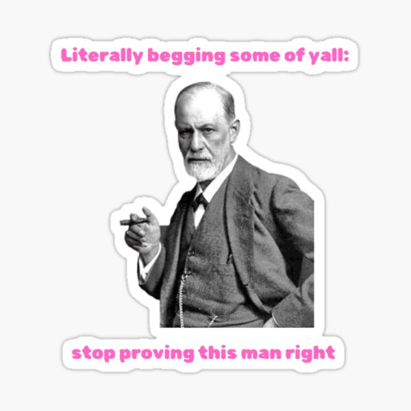 "Freud Psychology Meme " Sticker for Sale by awwwwww | Redbubble