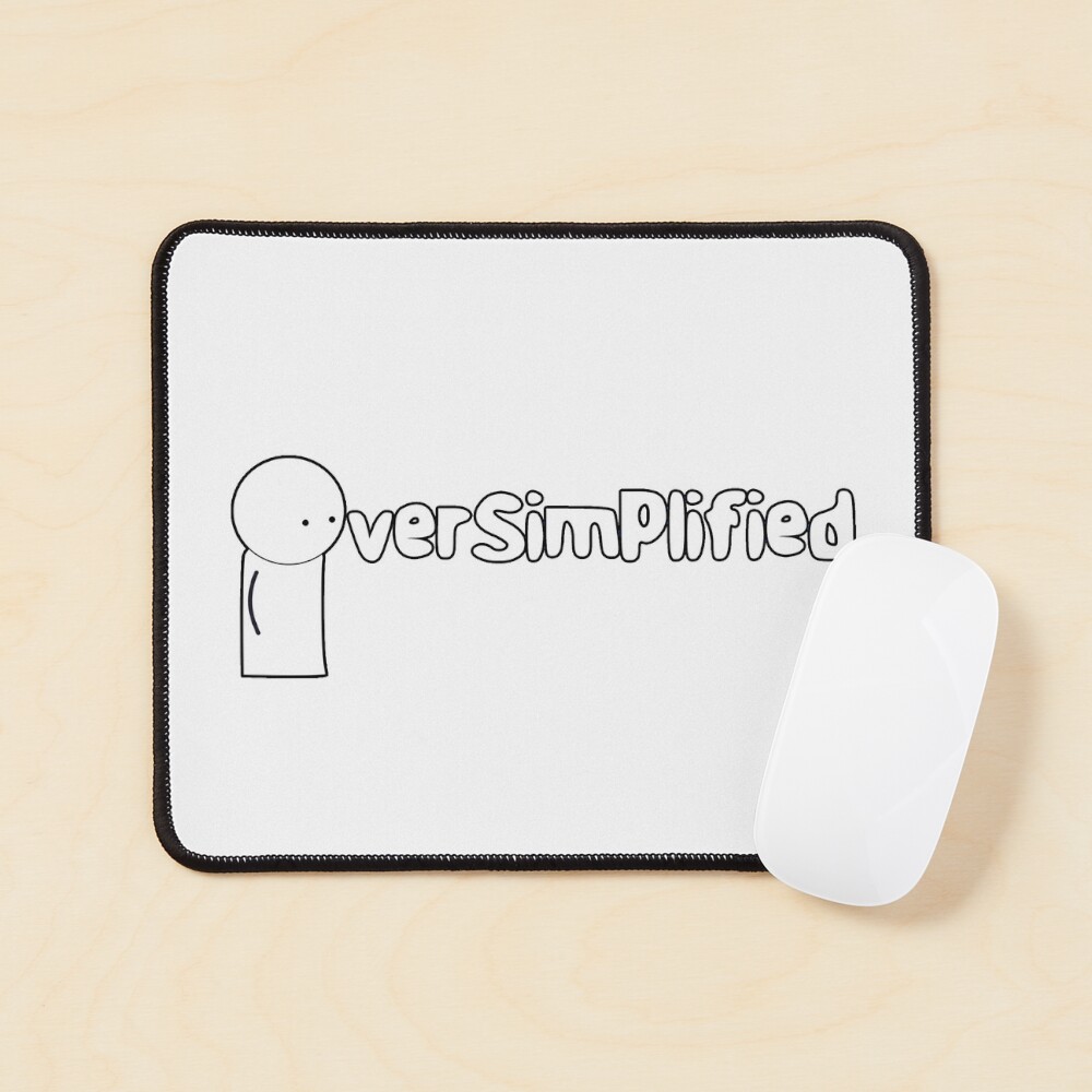 "Oversimplified Youtube Logo Merch History Channel Cartoon" Sticker for ...