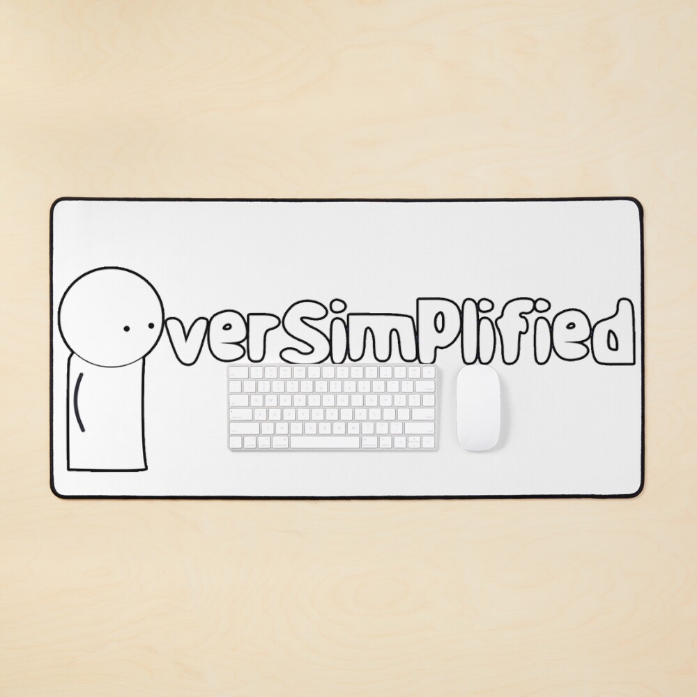 "Oversimplified Youtube Logo Merch History Channel Cartoon" Sticker for ...