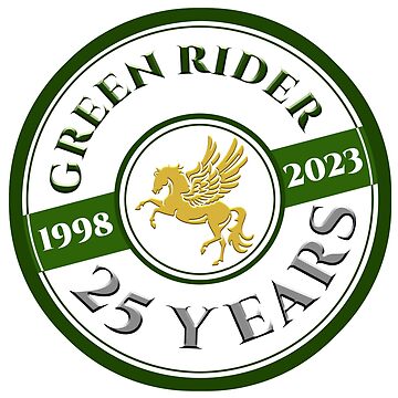 "Green Rider 25th Anniversary Logo" Sticker for Sale by Kristen Britain ...