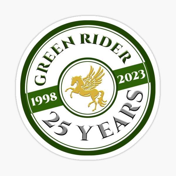 "Green Rider 25th Anniversary Logo" Sticker for Sale by Kristen Britain ...