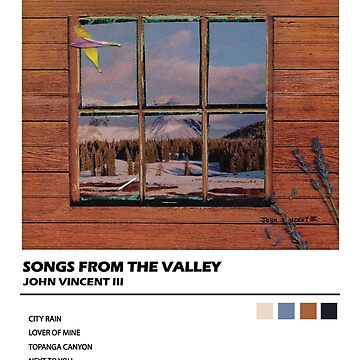 "John Vincent III "Songs From The Valley" Album Cover Art" Poster for ...