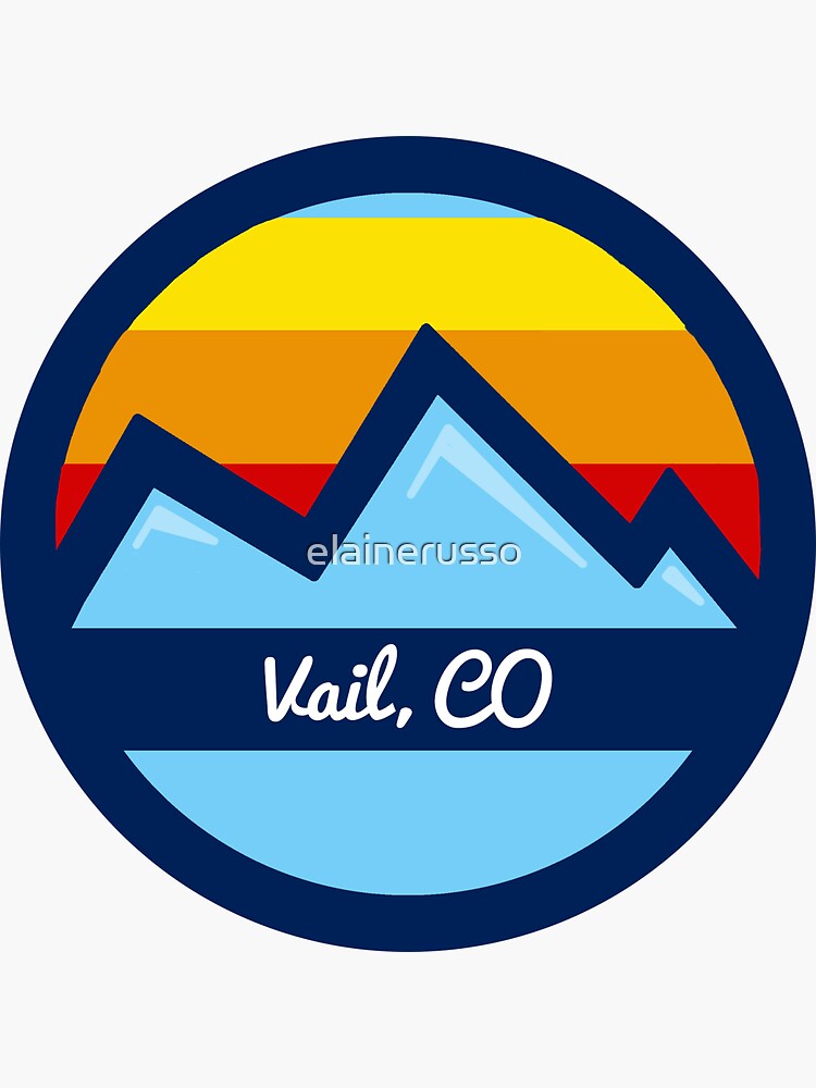 "Vail, Colorado" Sticker by elainerusso | Redbubble
