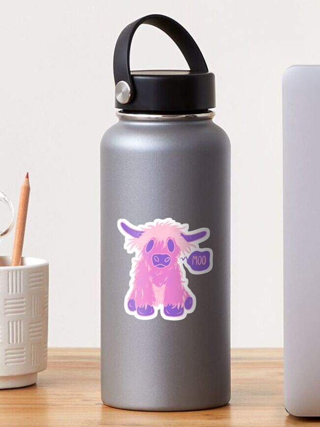 "Fluffy cow goes Moo!" Sticker for Sale by Jess Adams | Redbubble