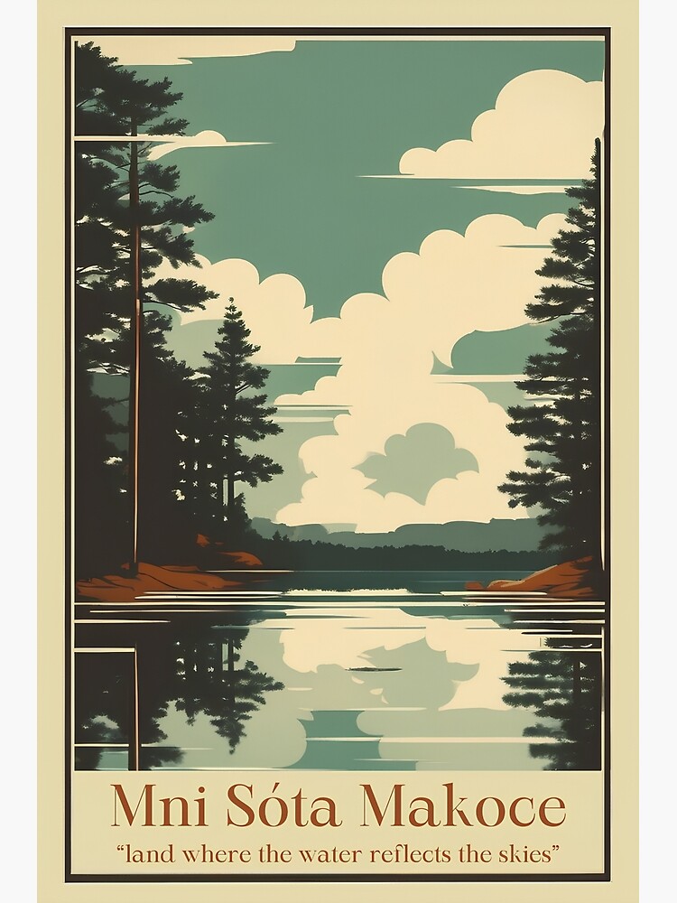 "Mni Sóta Makoce (Minnesota)" Postcard for Sale by LoonSaloon | Redbubble