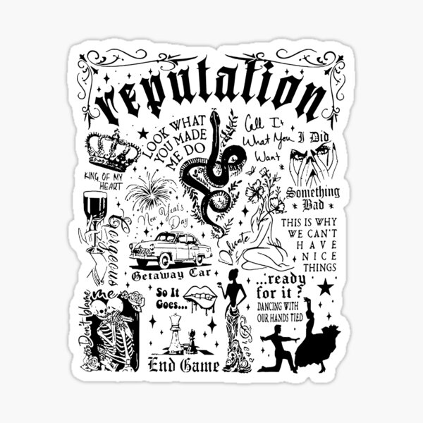 "Taylors Version Reputation Album" Sticker for Sale by burrolacaturroj ...