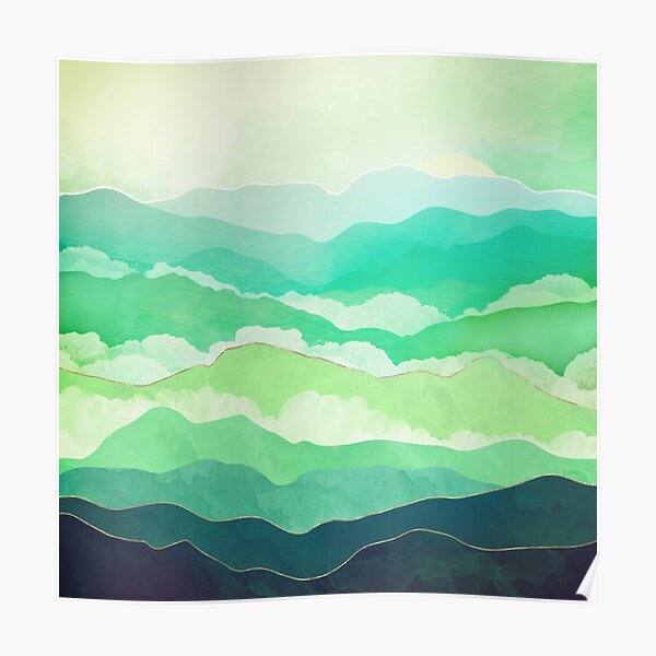 "Emerald Spring" Poster by spacefrogdesign | Redbubble