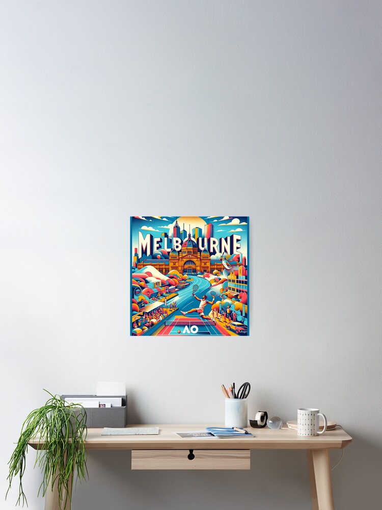 "Australian Open Melbourne Artwork" Poster for Sale by ArtfulMiller ...