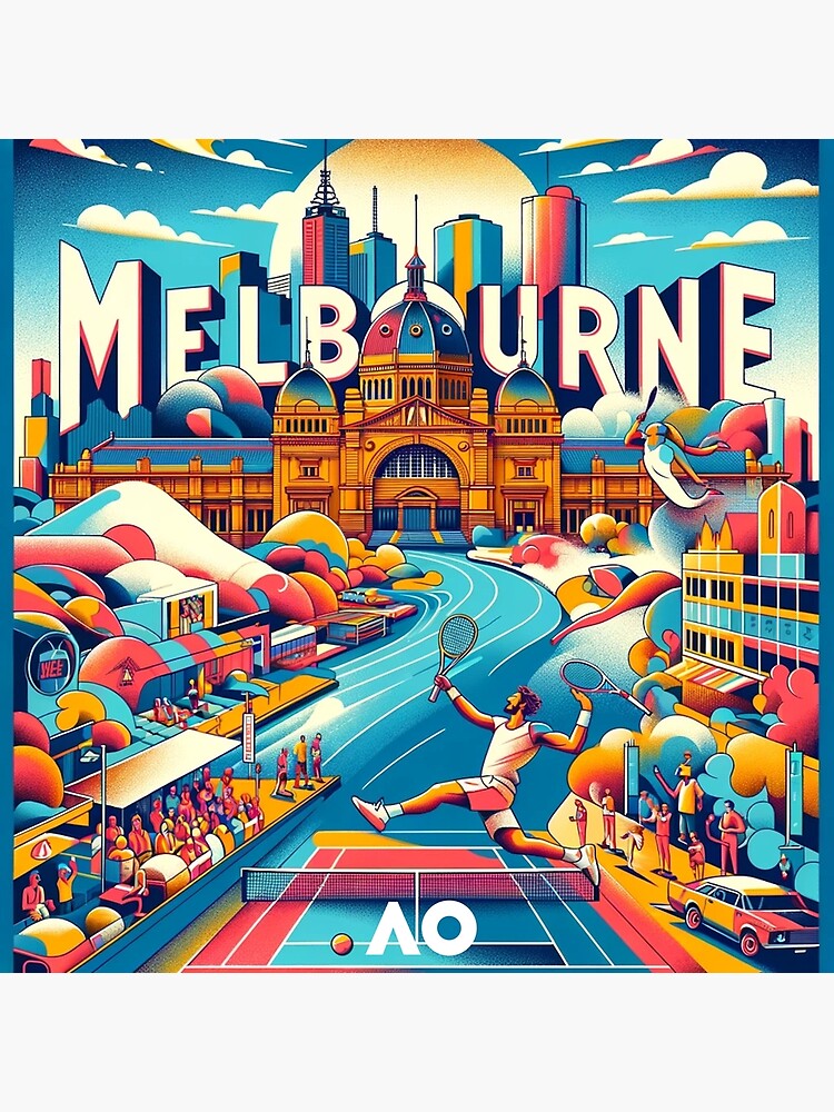 "Australian Open Melbourne Artwork" Poster for Sale by ArtfulMiller ...