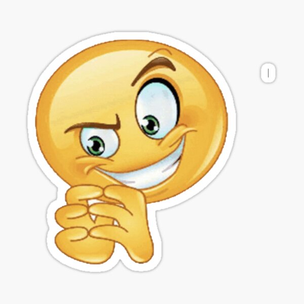 "goofy malicious emoji" Sticker for Sale by Shrewd Mood | Redbubble