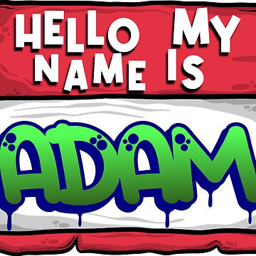 "First name Adam" Sticker by StickyName | Redbubble