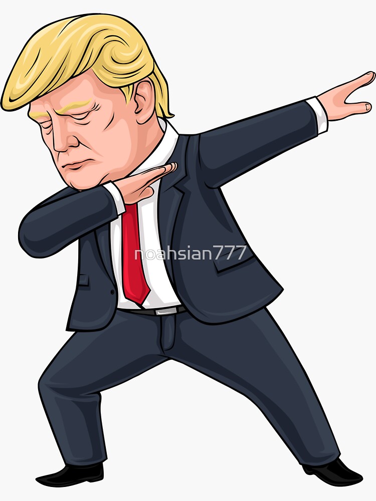 "Donald Trump Dabbing" Sticker for Sale by noahsian777 | Redbubble