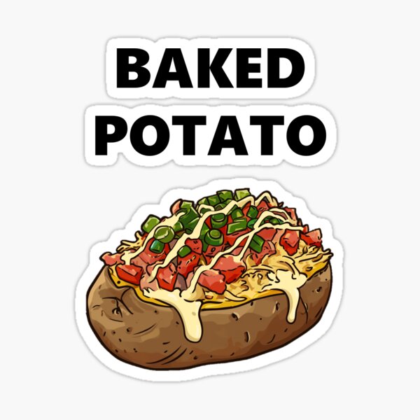 "Baked Potato" Sticker for Sale by herculeng | Redbubble