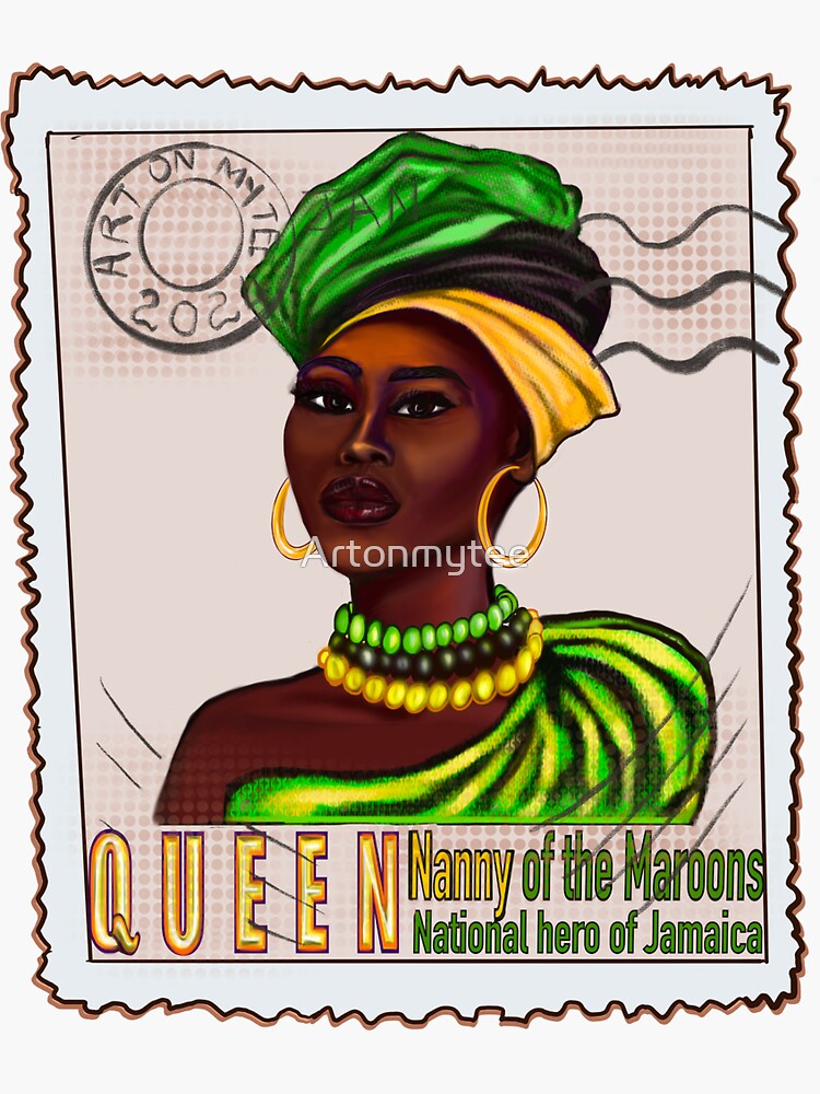 "Queen nanny of the Maroons postage stamp beige - national heroine of ...