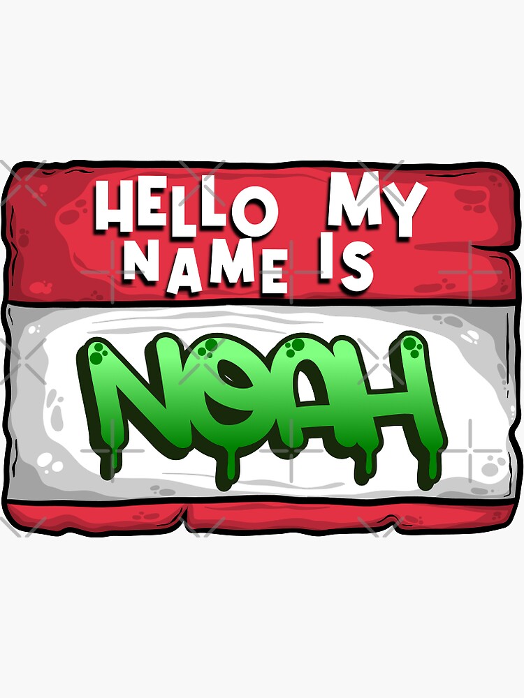 "First name Noah" Sticker by StickyName | Redbubble