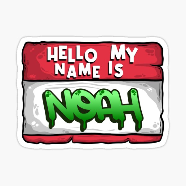 "First name Noah" Sticker by StickyName | Redbubble