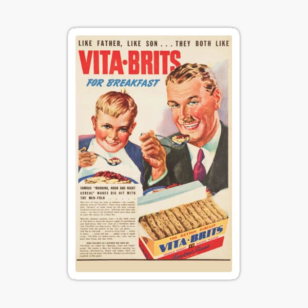"Vintage Vita-Brits Ad 1939" Sticker for Sale by recuni | Redbubble