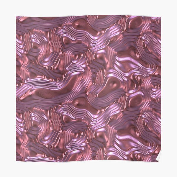 "Rose Pink Liquid Metal Texture" Poster by textures-store | Redbubble