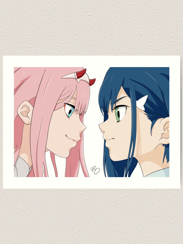 "Zero Two VS Ichigo - Darling in the Franxx" Art Print by robepate ...