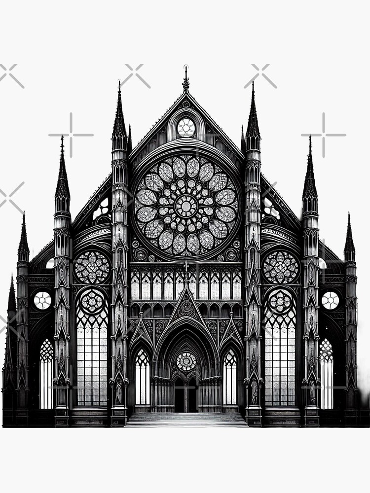 "gothic cathedral" Sticker for Sale by Greydate | Redbubble
